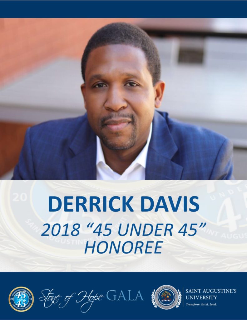 2018-SAU-45-Under-45 DERRICK DAVIS - Saint Augustine's University
