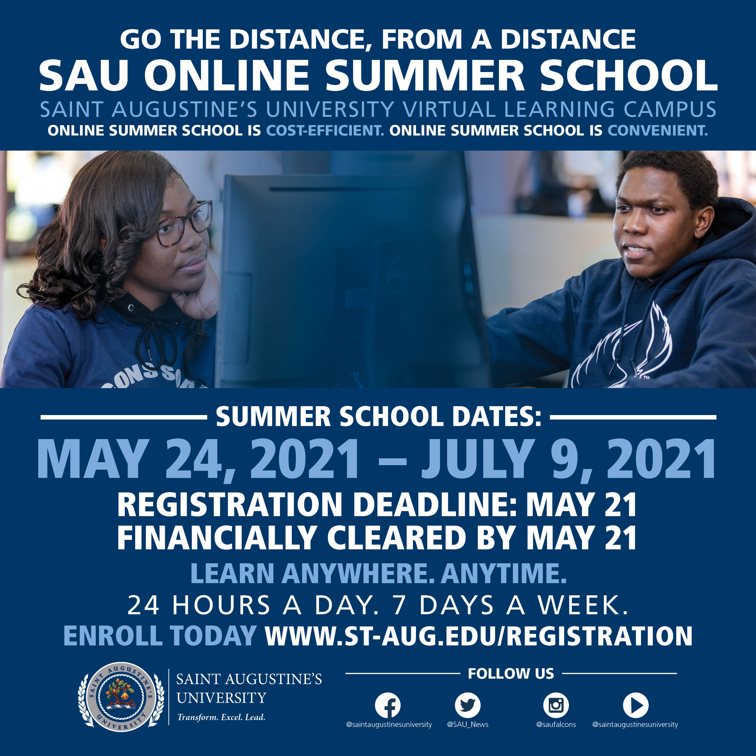 2021-SAU-Summer-School-Flyer-IG-update - Saint Augustine's University