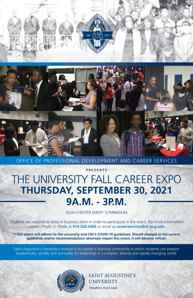 Career-and-Grad-School-Expo-2021 - Saint Augustine's University