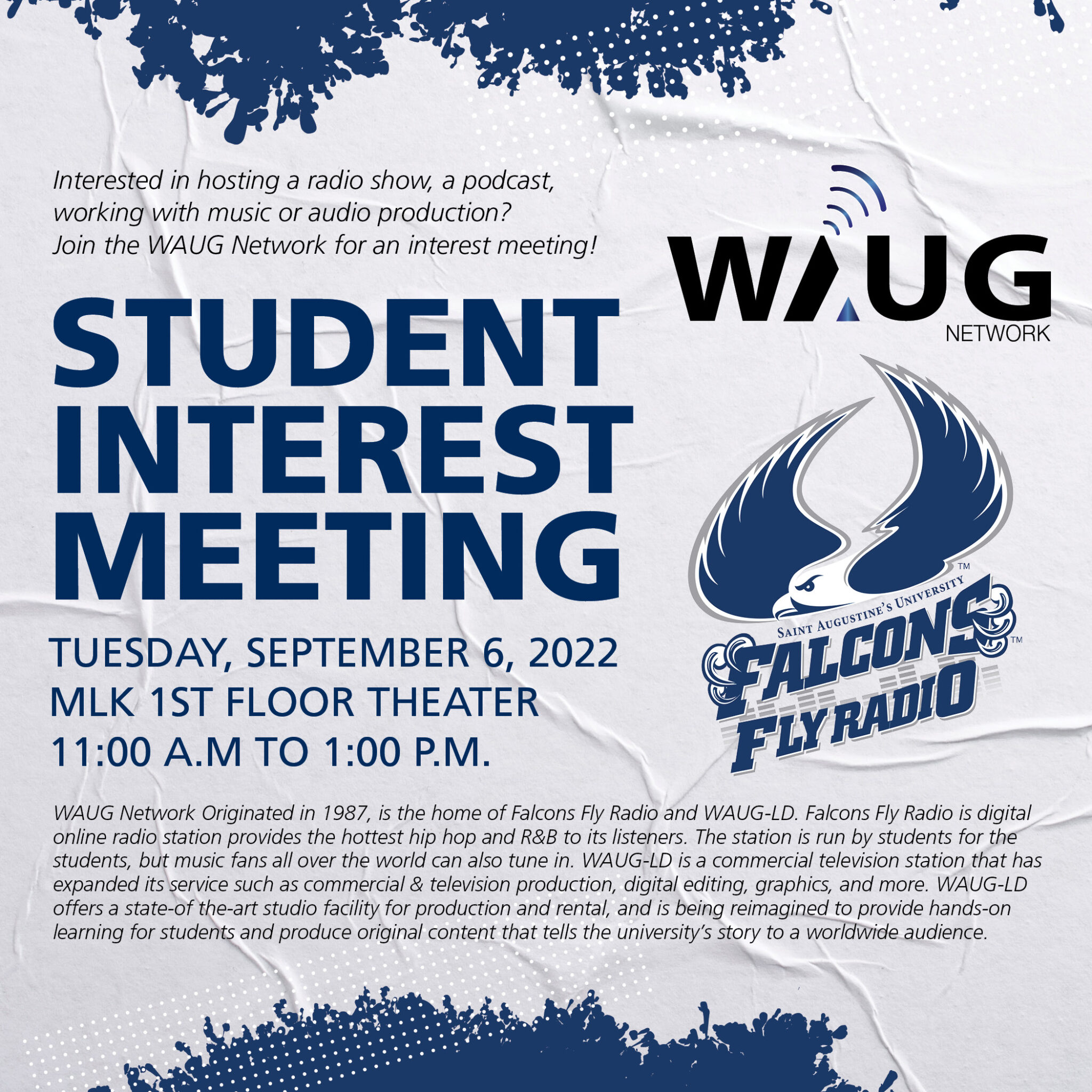 WAUG Student Interest Meeting - Saint Augustine's University