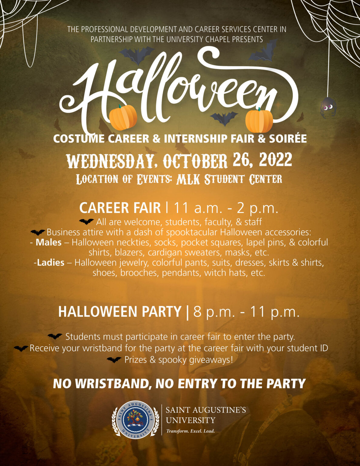 Career Services Halloween Career Fair - Saint Augustine's University